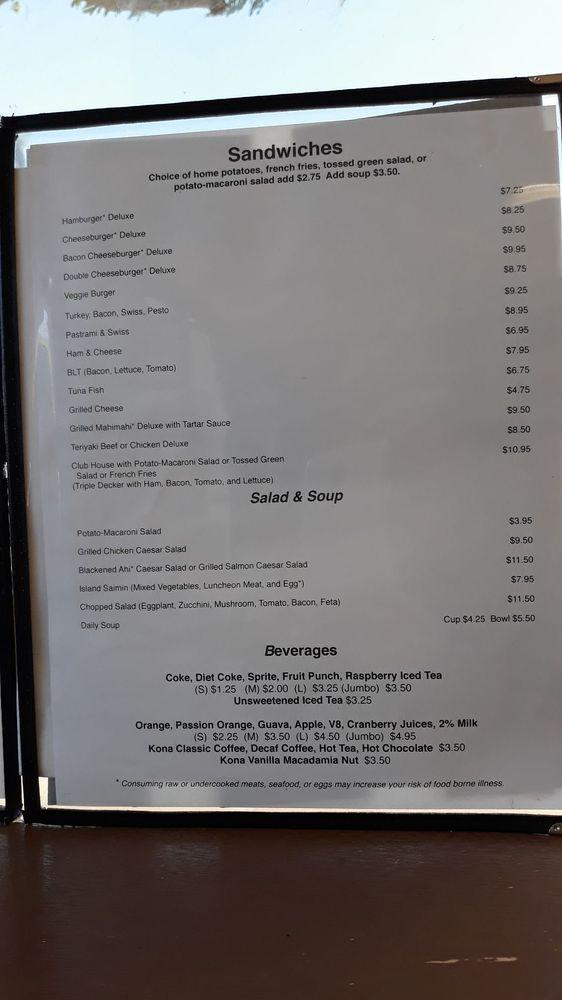 Menu at Times Coffee Shop Kailua restaurant, Kailua, 153 Hamakua Dr Ste A