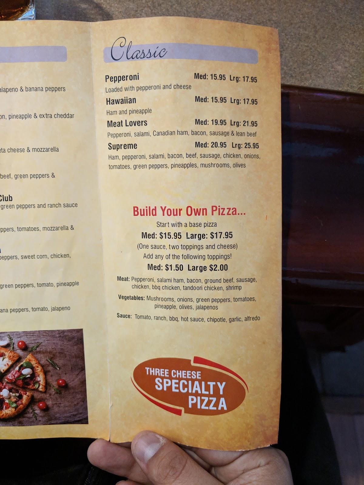 Menu at Armour Mountain Restaurant, Barrière