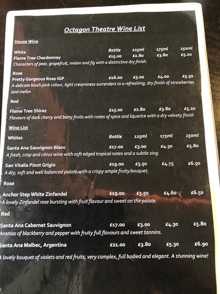 Menu at Eight cafe, Bolton