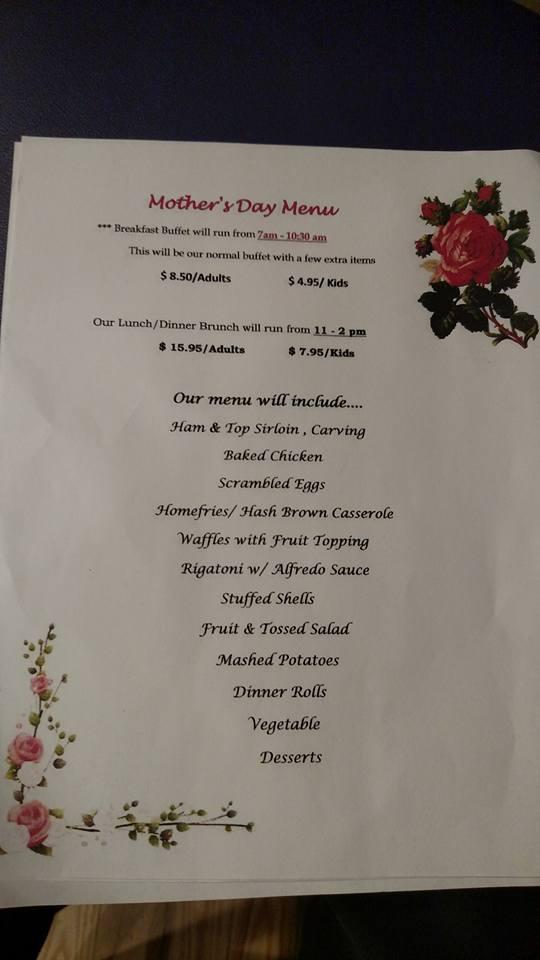 Menu at Firekeepers restaurant, Nedrow