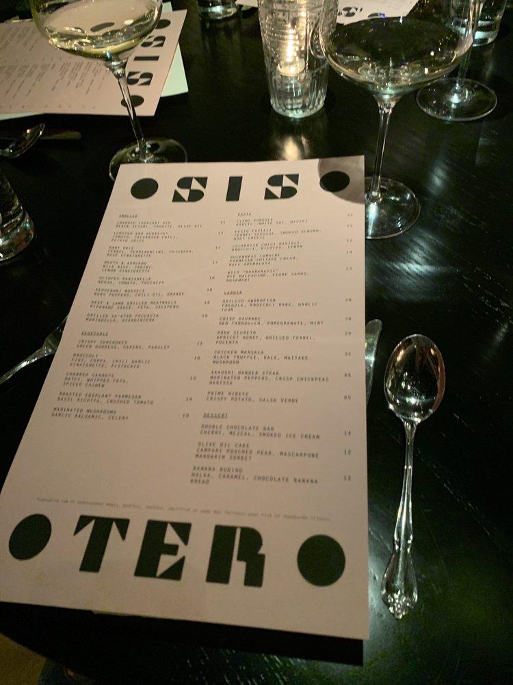 Menu at Sister Restaurant, Dallas