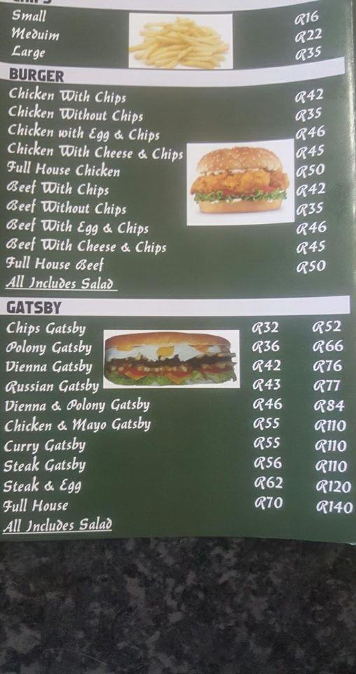 Menu at Green Leaf Restaurant & Takeaway, Cape Town