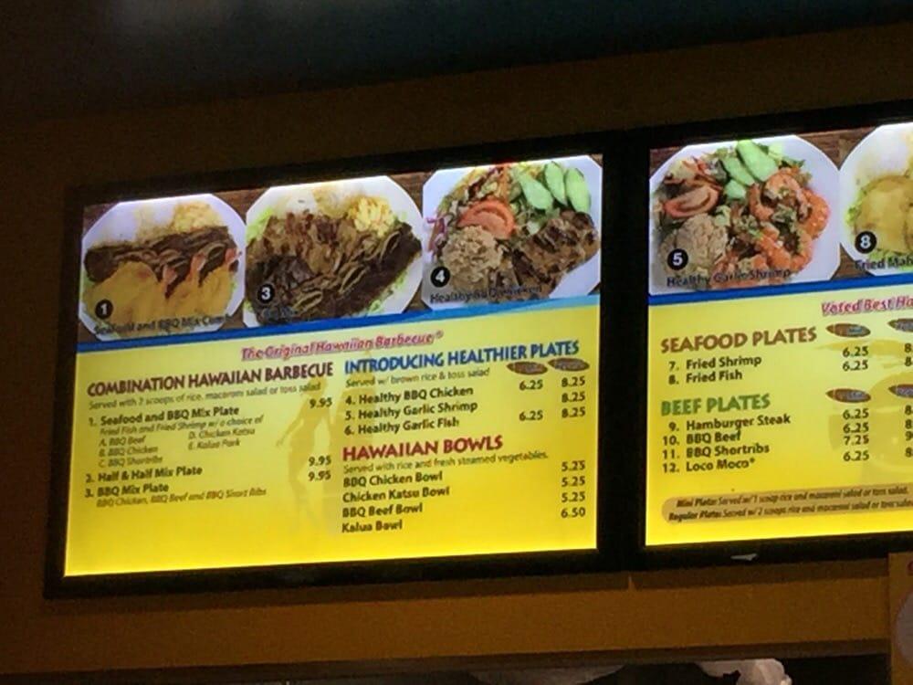 Menu at L&L Hawaiian Barbecue, Lakewood