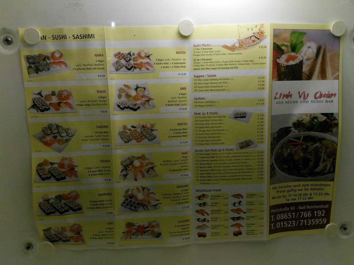 Speisekarte von Sushi und Wokman restaurant, Bad Reichenhall