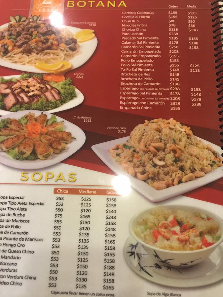 Menu at Good luck restaurant, Mexicali, Calz Independencia 1785
