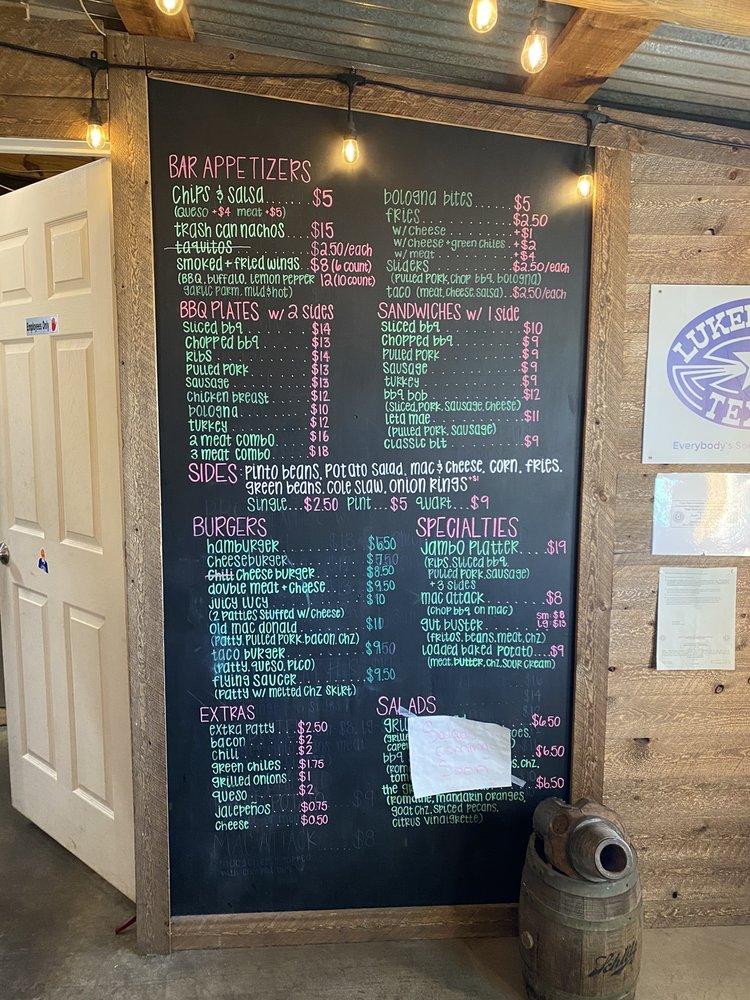 Menu at Brock's Food and Drink pub & bar, Granbury