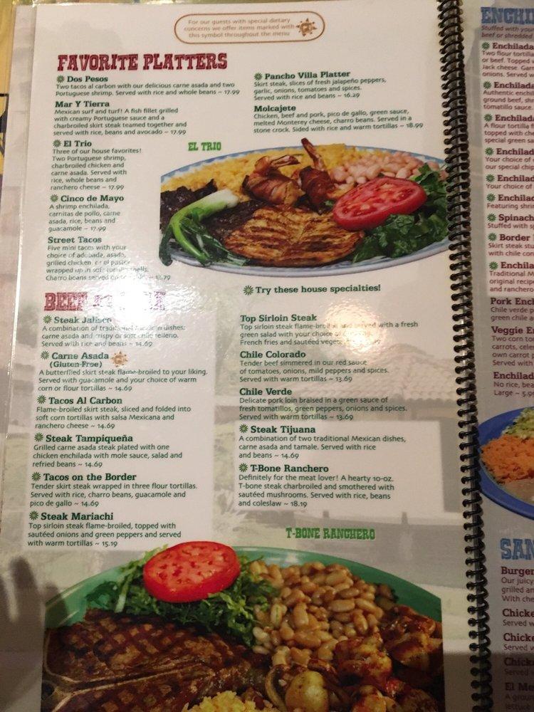 Menu at Mariachi Breakfast on the Go pub & bar, Parker, S Parker Rd