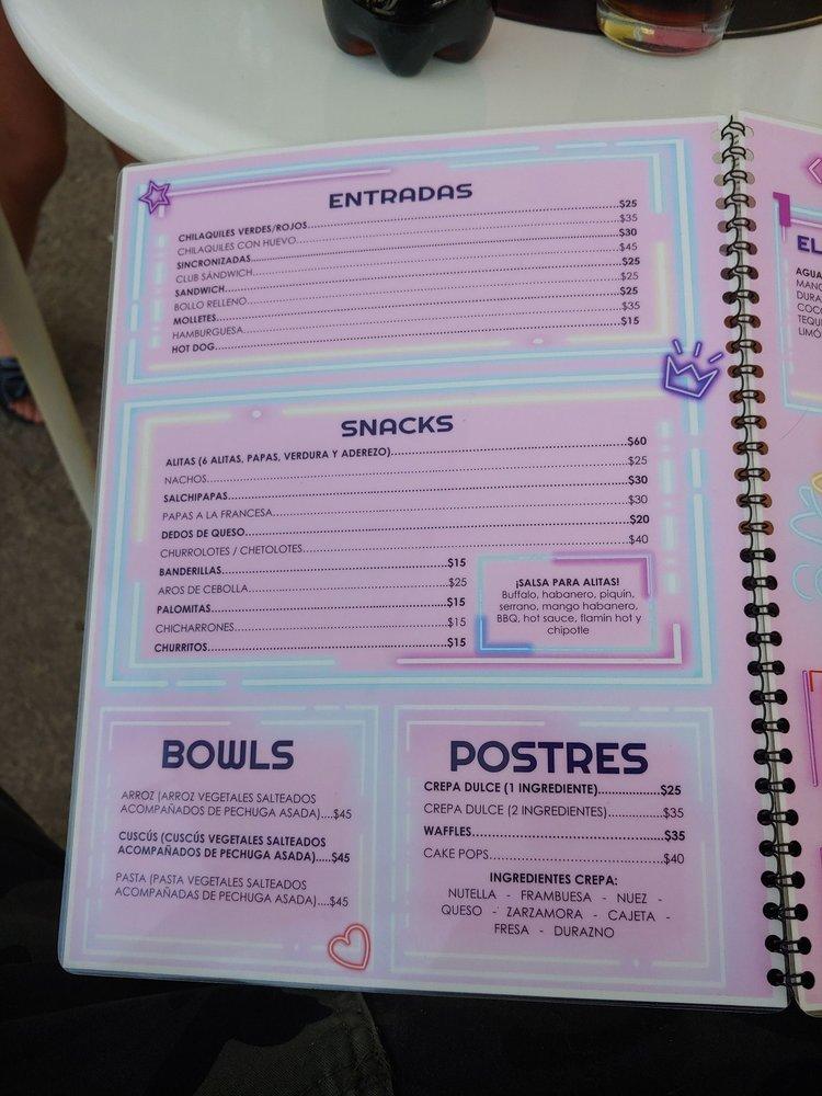 Menu at Disco Pops cafe, Huetamo