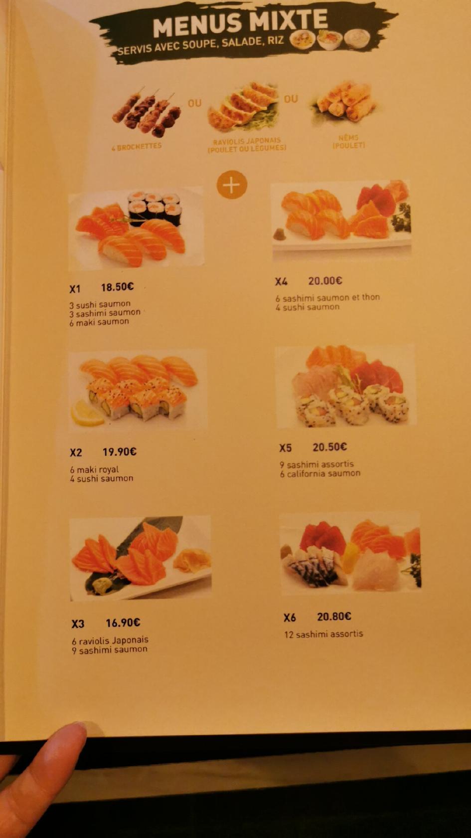 Menu at Restaurant Sakura, Dax