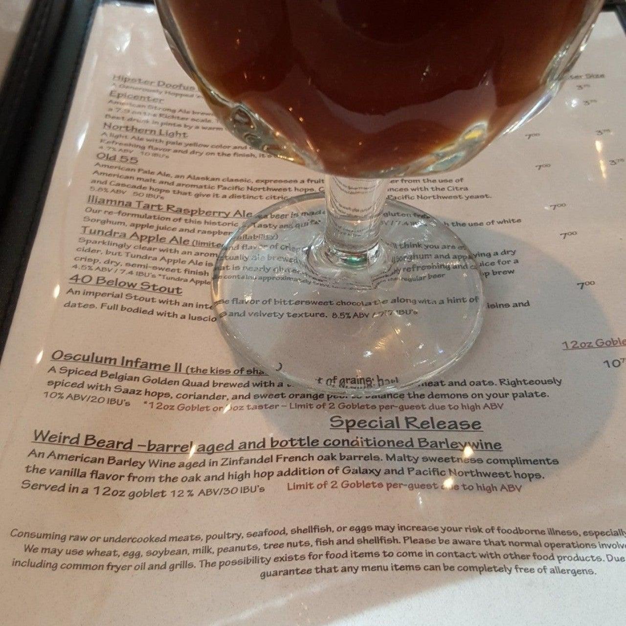 Menu at Silver Gulch Brewing & Bottling pub & bar, Anchorage, Ted ...
