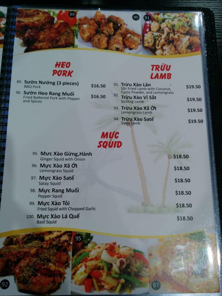 Menu at Hủ Tiếu Mì BẾN TRE restaurant, Morley