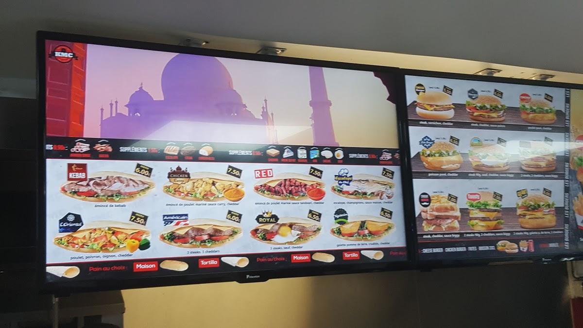 Menu at KMC restaurant, Auterive