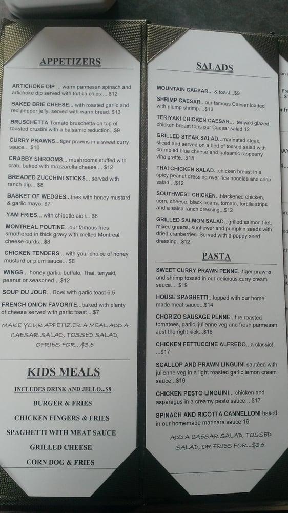 Menu at Wildcat Grill steakhouse, Chilliwack, Yale Rd