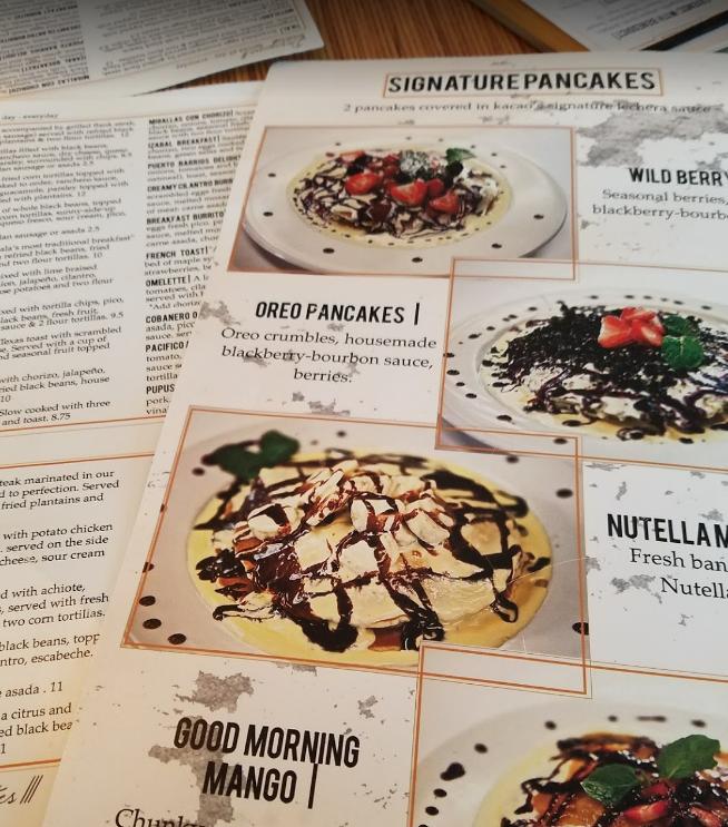 Menu at Cafe Kacao, Oklahoma City