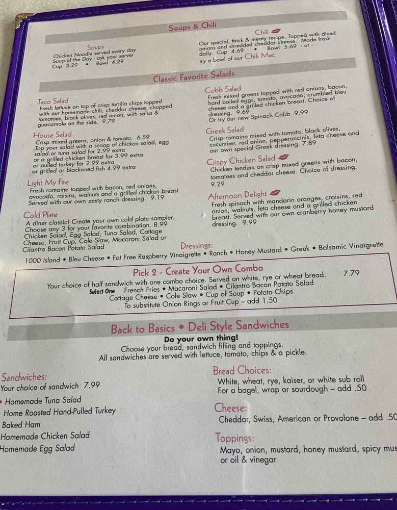 Menu at Angelo's Southern Grill restaurant, Naples