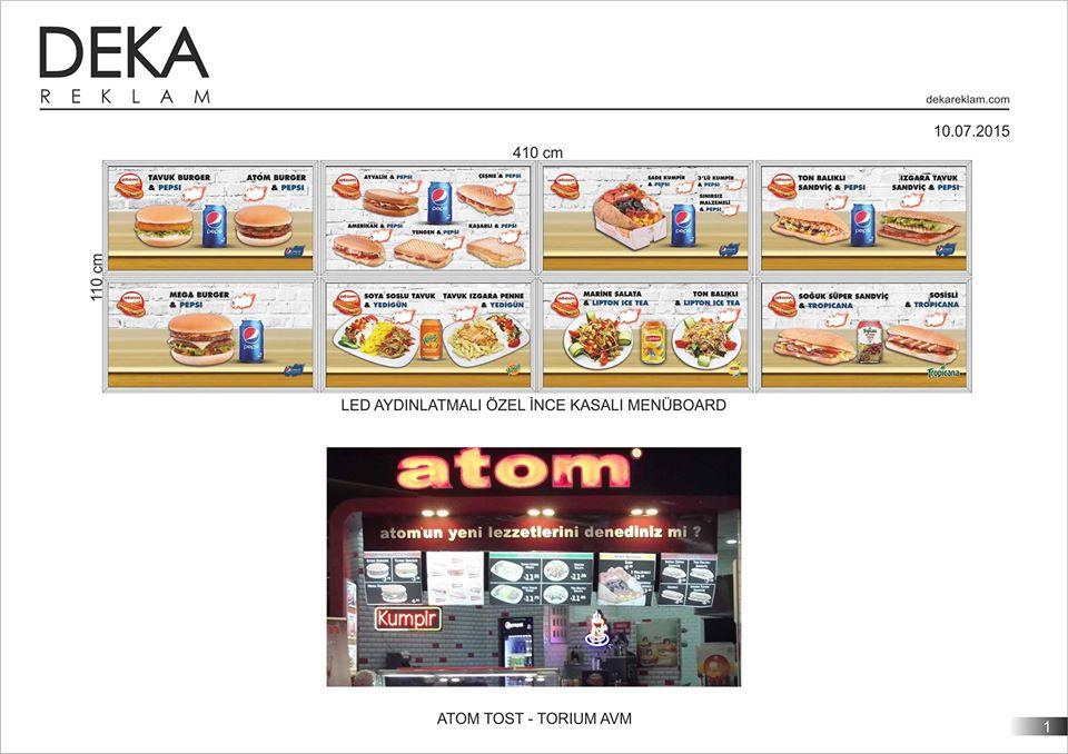 Menu at Atom, Istanbul, 68. Sok. Torium AVM No:50