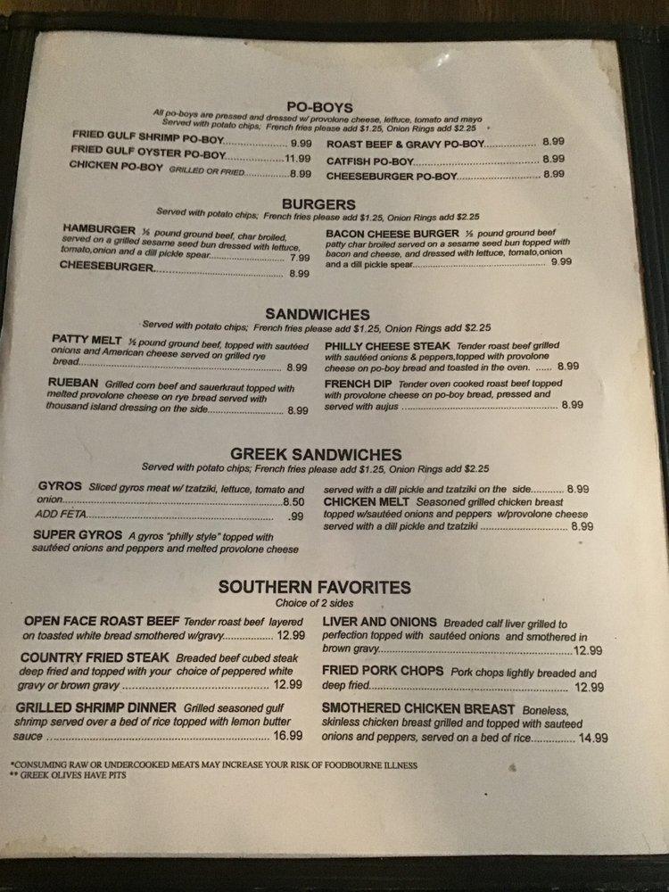 Menu at Country Gentleman steakhouse, Gautier