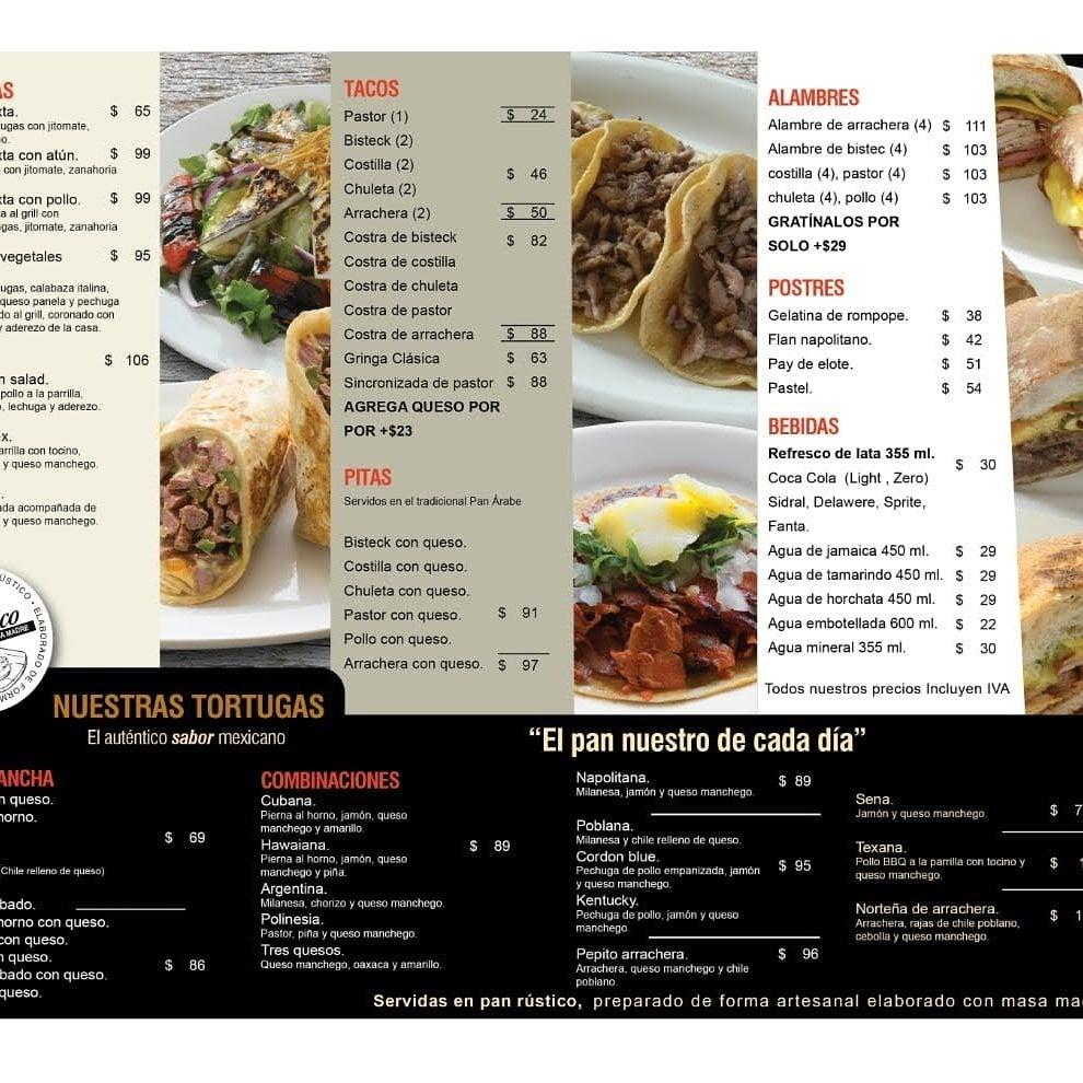Carta del restaurante Las Tortugas, Ciudad del México, Avenida ...