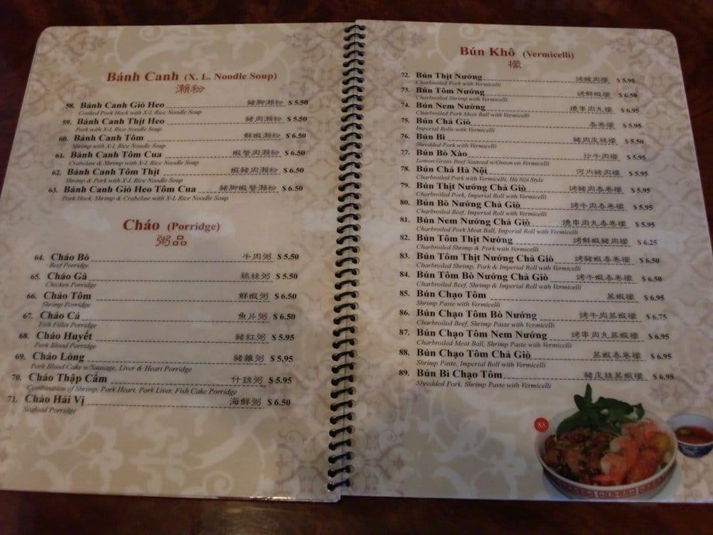 Menu at Saigon Eden restaurant, San Gabriel, 980 E Las Tunas Dr # C