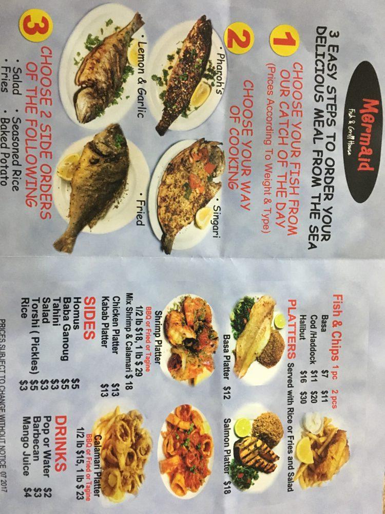 Menu at Mermaid Fish & Grill House أسماك عروسة البحر restaurant ...