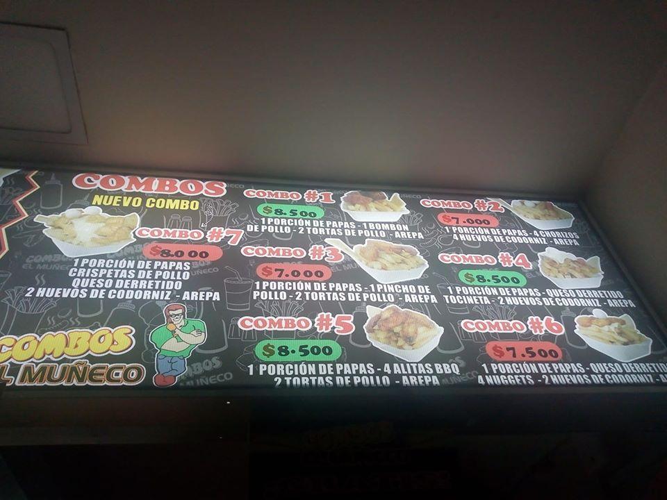 Carta del restaurante Combos El Muñeco La Estrella., La Estrella