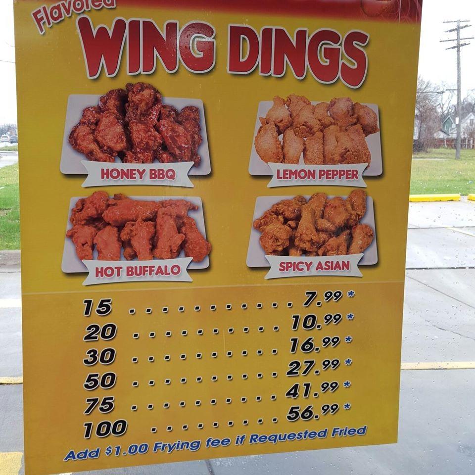 Menu at Captain Jay's Fish & Chicken restaurant, Detroit, Van Dyke Ave St