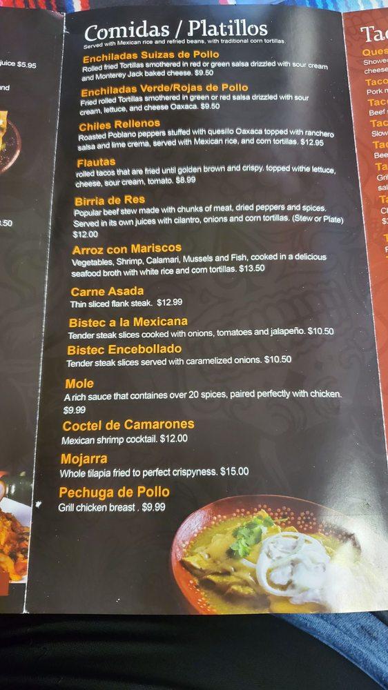 Menu at Chilangos Mexican Grill restaurant, Plantation