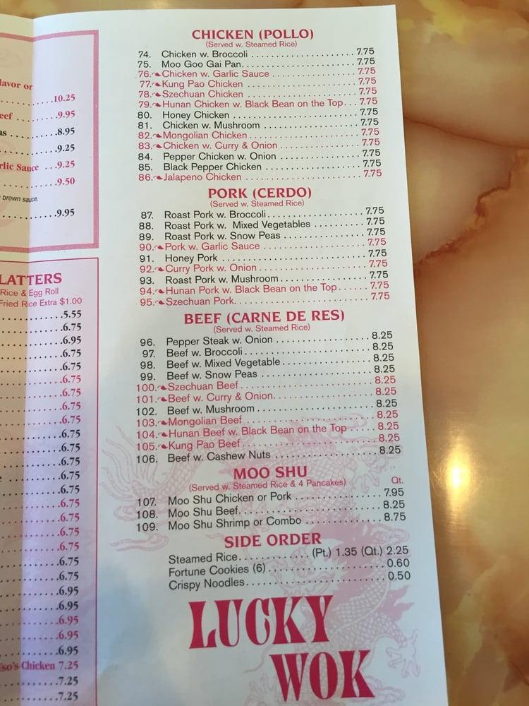 Menu at Lucky Wok Asian Cafe, Forest Hill