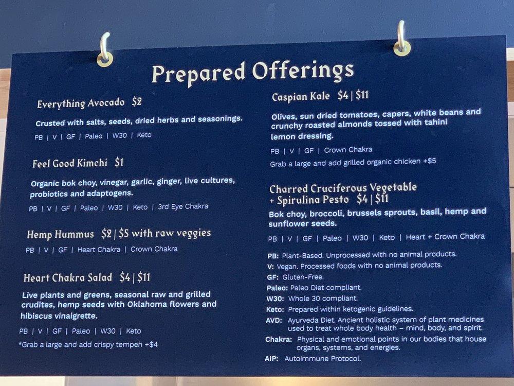 Menu at The Collective Kitchens and Cocktails restaurant, Oklahoma City