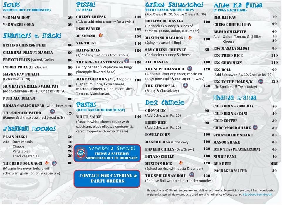Menu at The Hunger Man, Raipur, Raipur