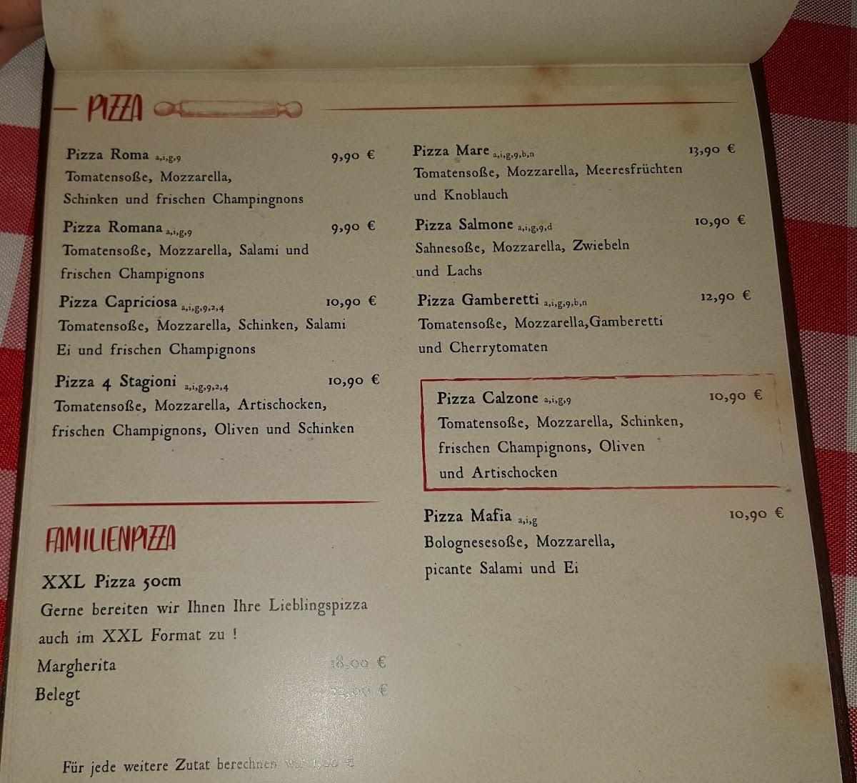 Speisekarte von il Mio Ristorante restaurant, Neu-Ulm