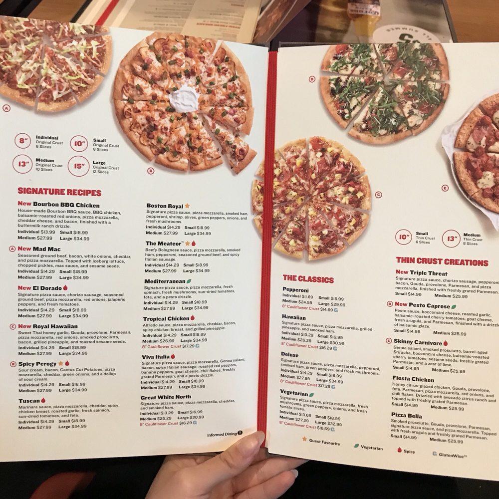 Menu at Boston Pizza pizzeria, Langley Township, 91a Ave