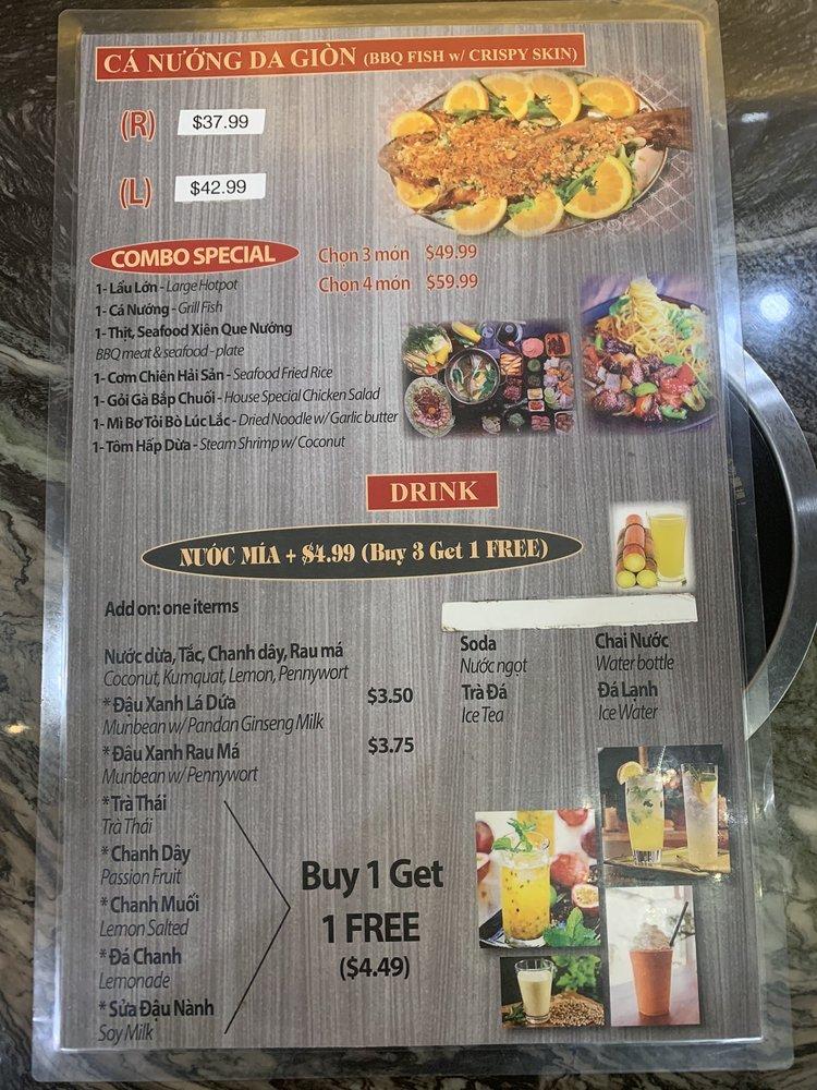 Menu at 98 Shabu+Grill Seafood buffet restaurant, Westminster