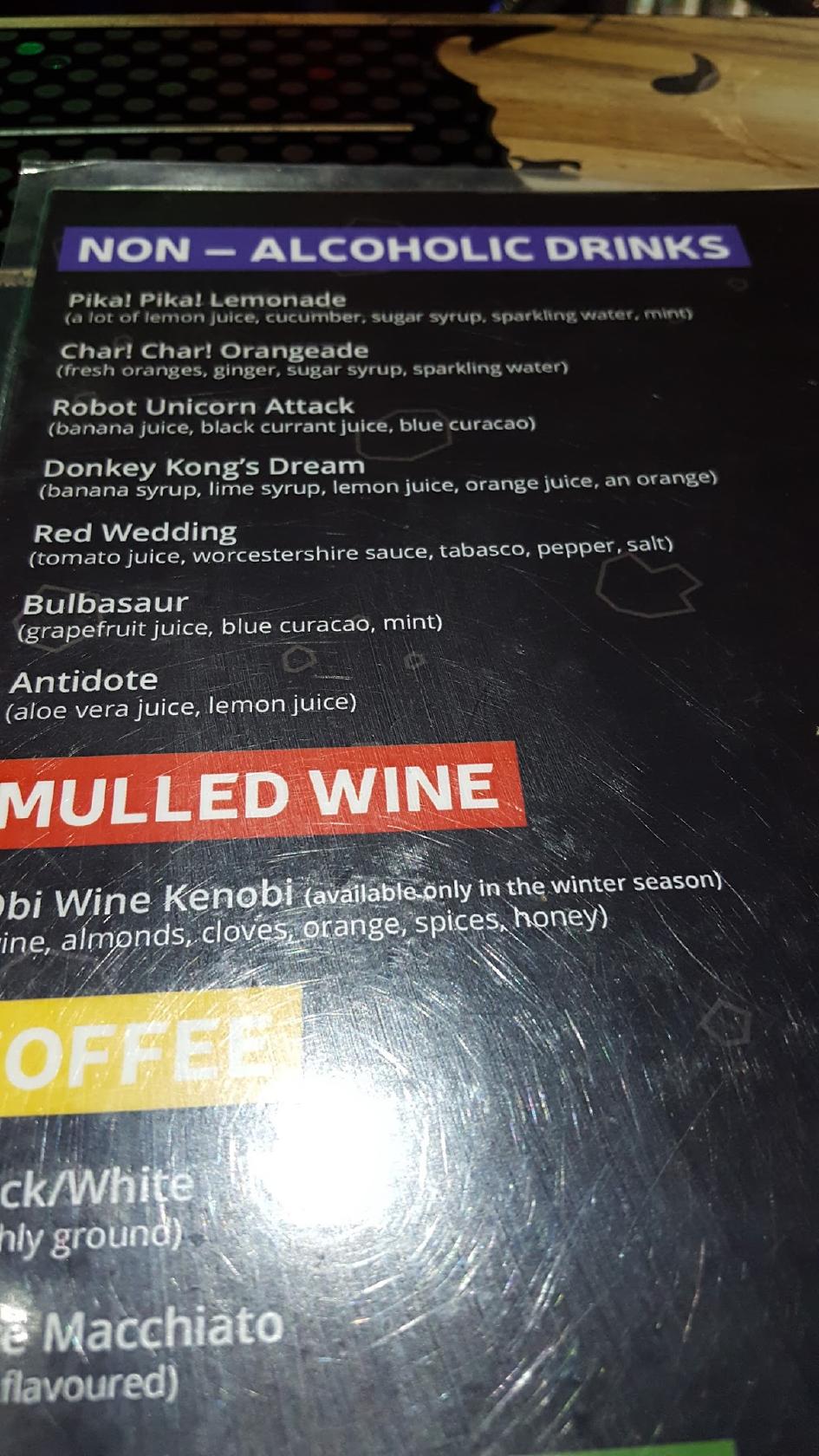 Menu at Cybermachina Game Pub - Kraków, Kraków