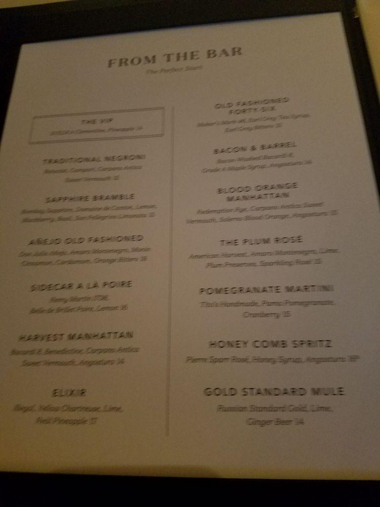 Menu at Del Frisco's Double Eagle Steakhouse, Orlando