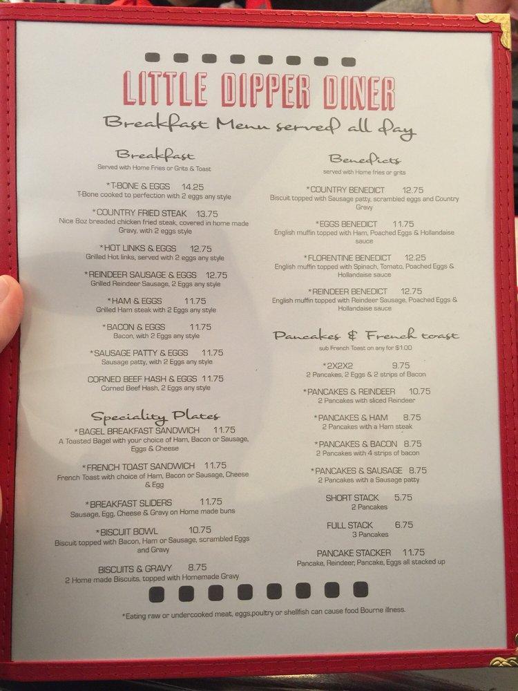 Menu at Little Dipper Diner restaurant, Anchorage, W Dimond Blvd #106