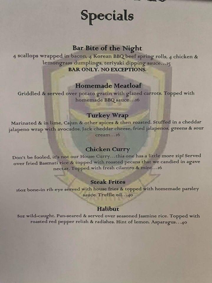 Menu at The Inishmor pub & bar, Colchester