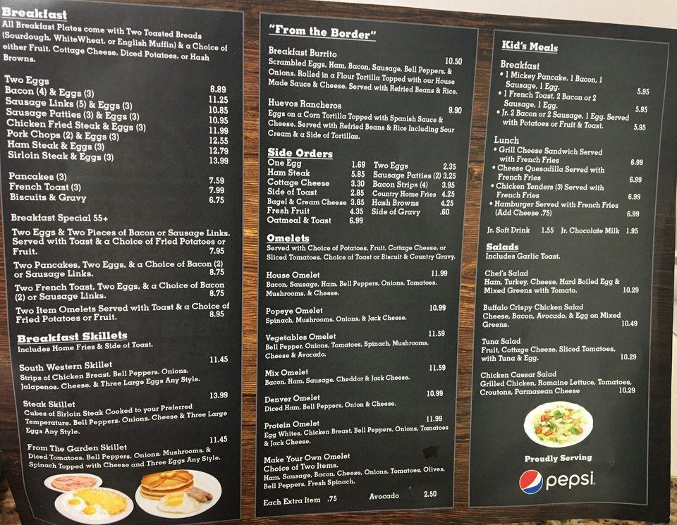 Menu at C & C Kountry Cafe, Helendale