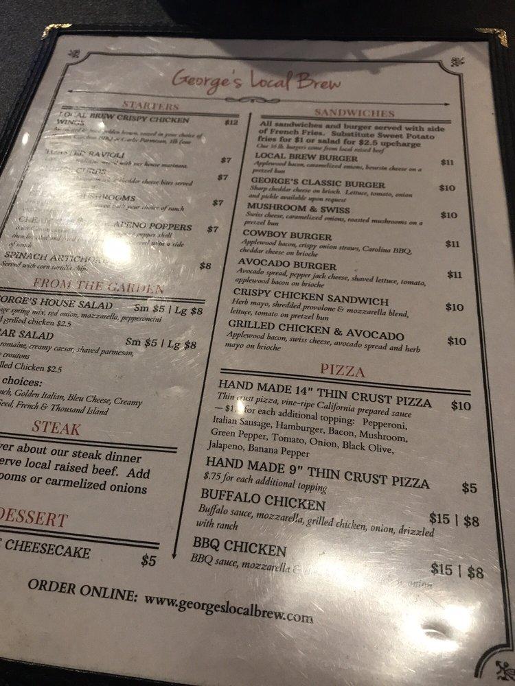 Menu at George's Pub & Grill, Jerseyville