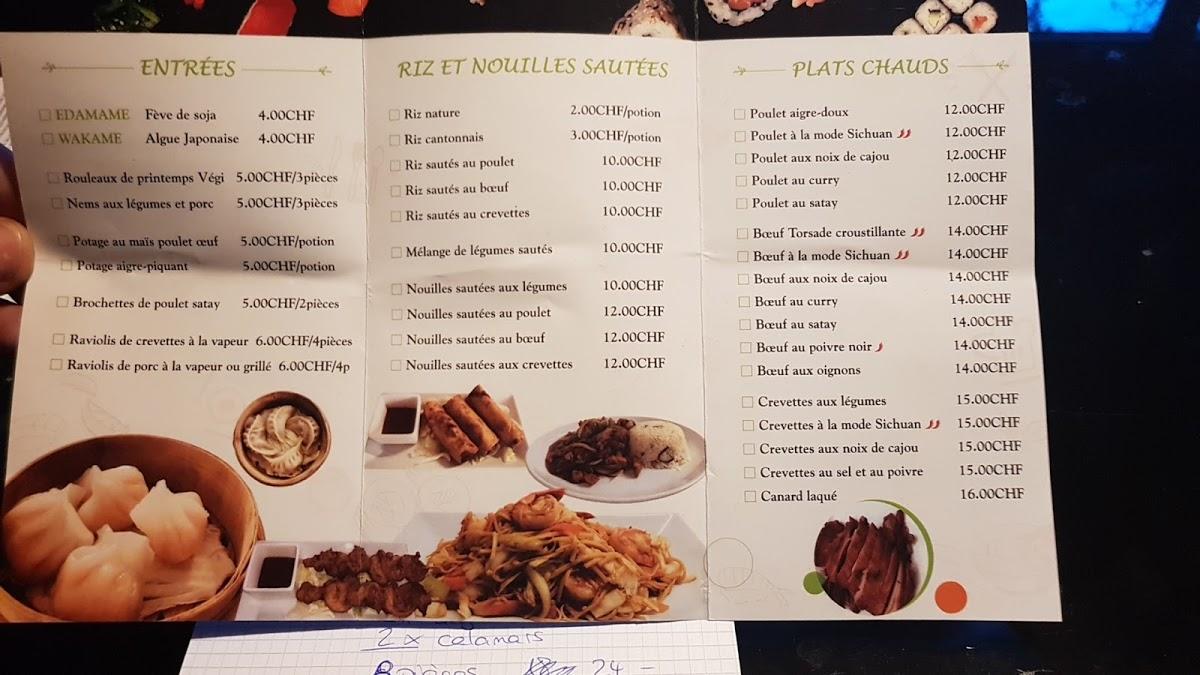 Carta de Chez Maître ZOU, Suiza