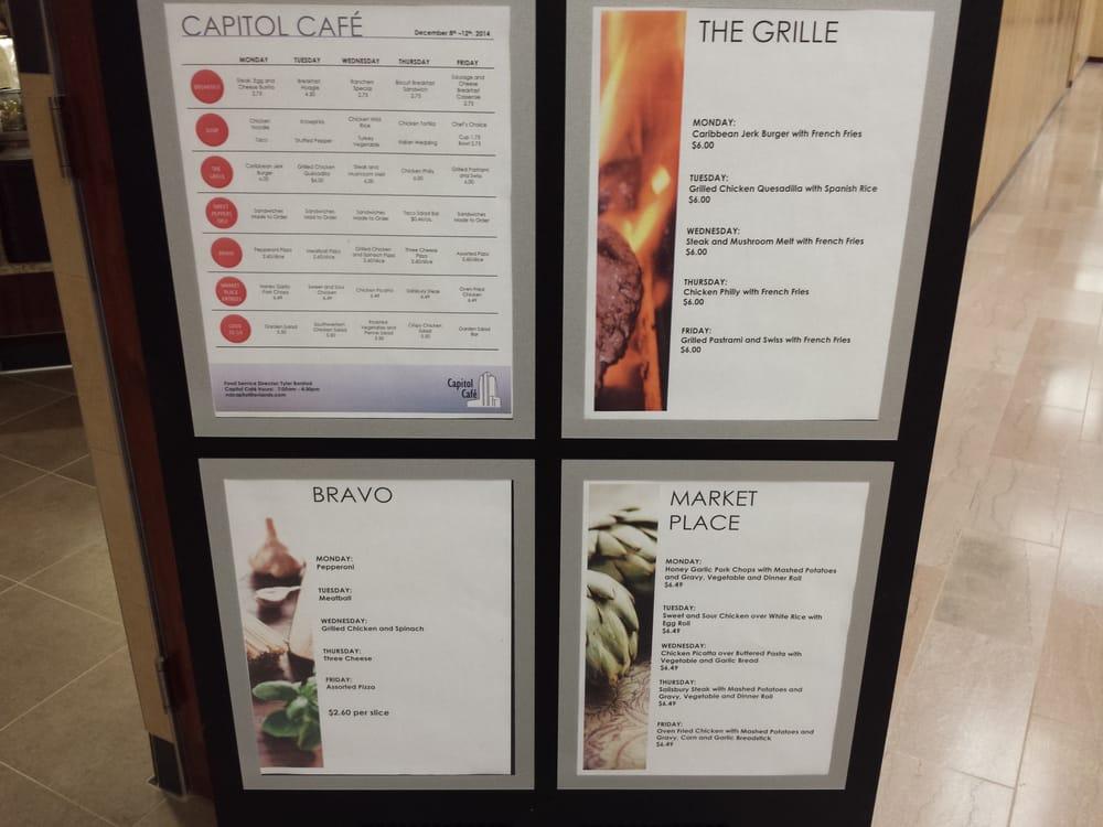 Menu at Capitol Café cafe, Bismarck