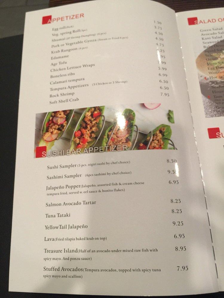 Menu at Red Ginger Asian Bistro restaurant, Lake City