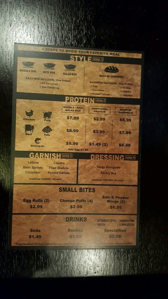 Menu at Viet Ha Noodles & Grill restaurant, Sacramento