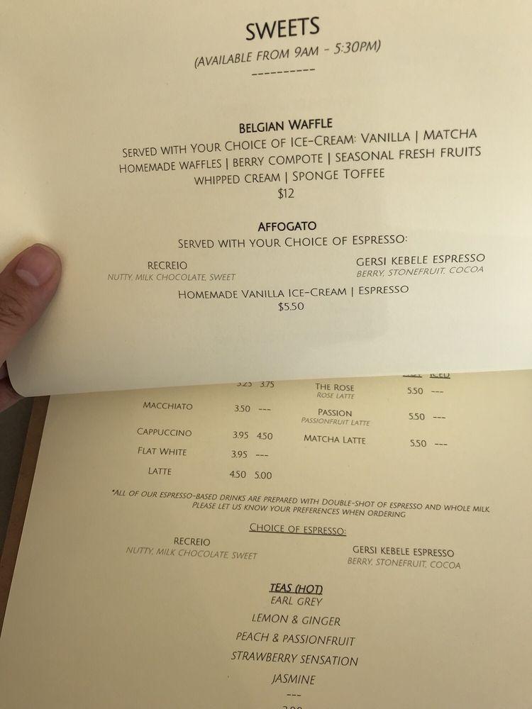 Menu at Platform Espresso Bar, Markham