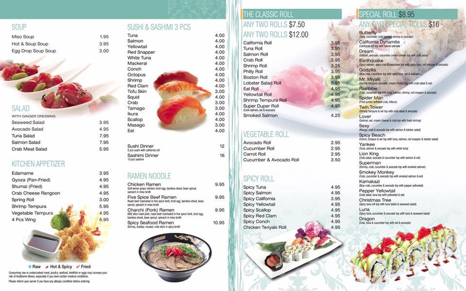 Menu at Volcano Hibachi Express & Sushi restaurant, Newport News
