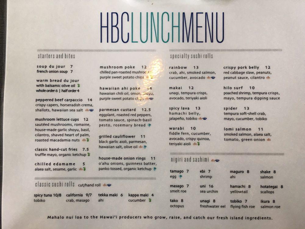 Menu at Hilo Bay Cafe, Hilo, 123 Lihiwai St
