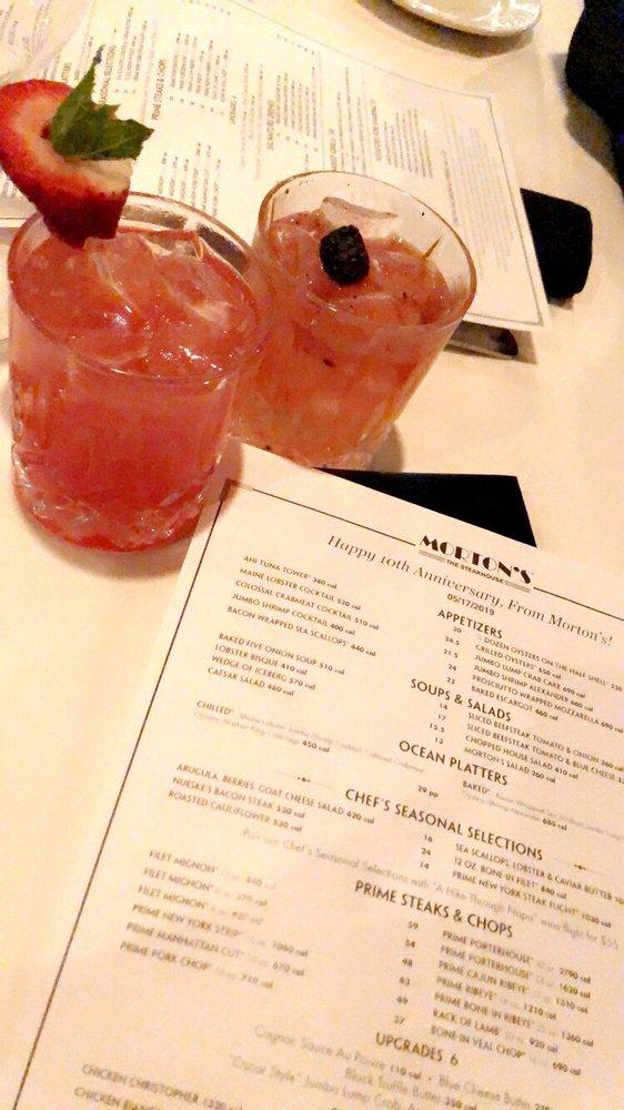 Menu at Morton's The Steakhouse, Troy