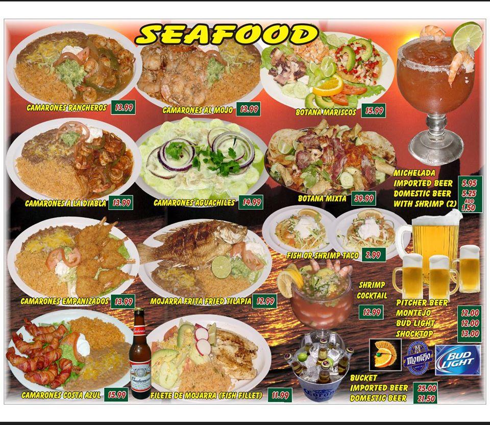 Menu at Alvarados Mexican and Seafood restaurant, Murrieta