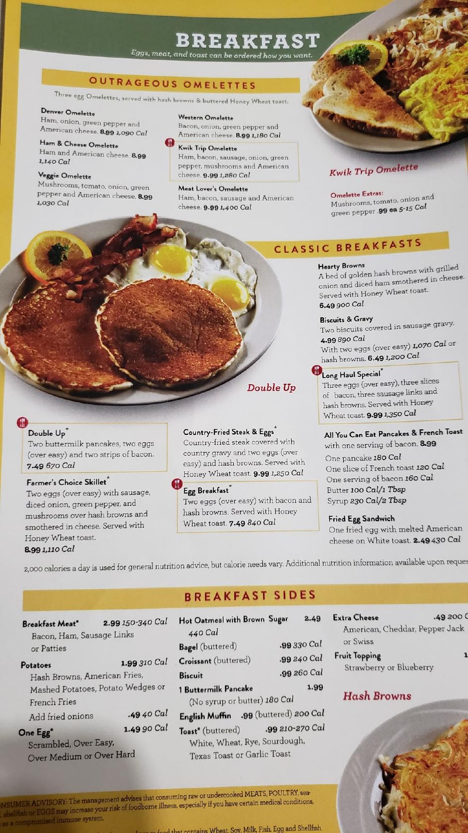 Menu at Hearty Platter Bonduel cafe, Bonduel