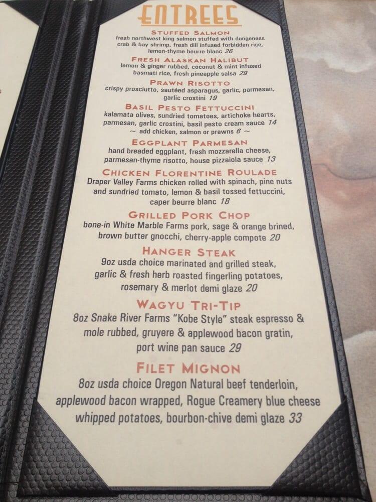 Menu at Vault 244 restaurant, Albany
